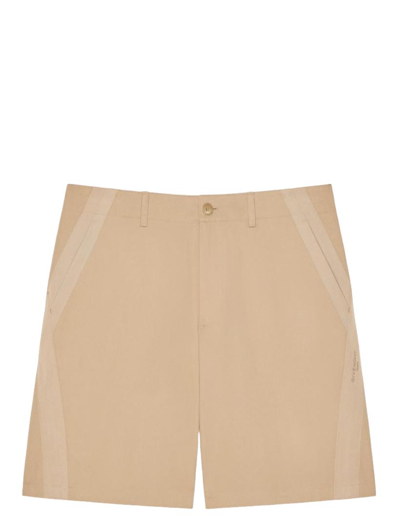 GIVENCHY Givenchy Couture Seam Bermuda Shorts in Cotton with Grosgrain Detail